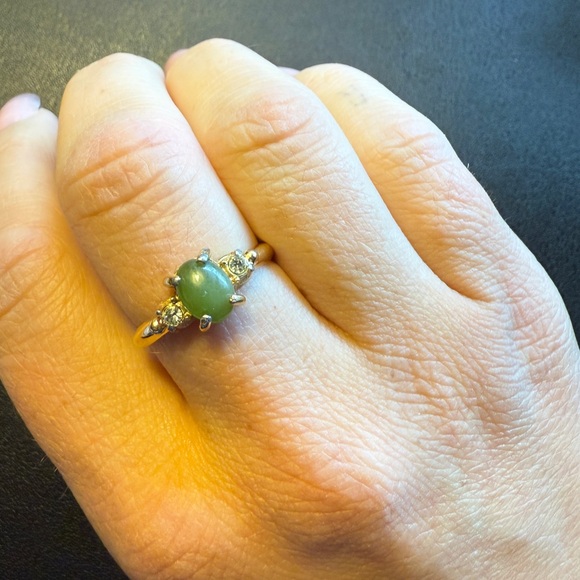 Avon | Jewelry | Vintage Avon Jade Gold Ring | Poshmark